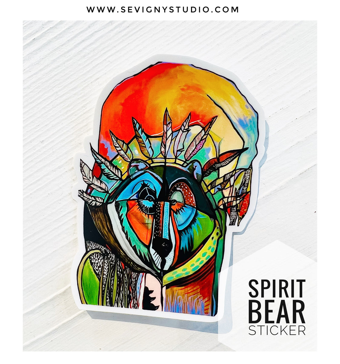 SPIRIT BEAR STICKER – Sevigny Studio